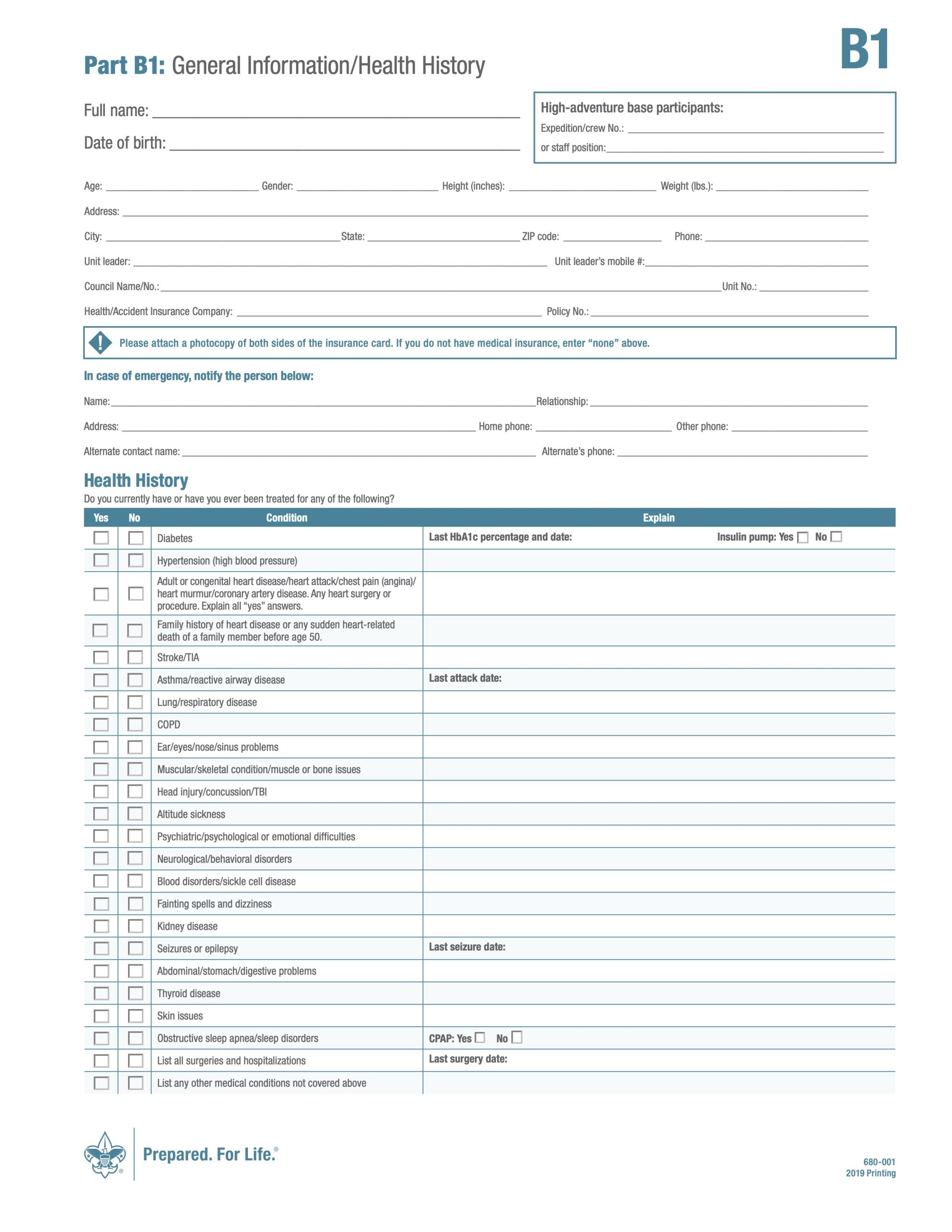 Medical Form - Camp Sequassen